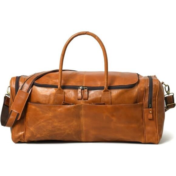 Bags | Leather Duffel Bags For Men And Women 24 Inch Full Grain Leather ...